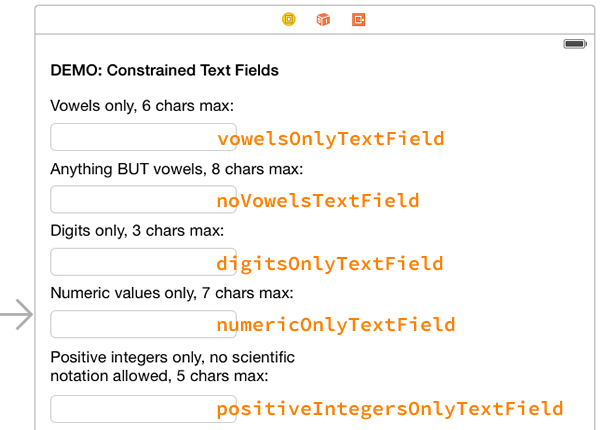How To Program An Ios Text Field That Takes Only Numeric Input Or Specific Characters With A