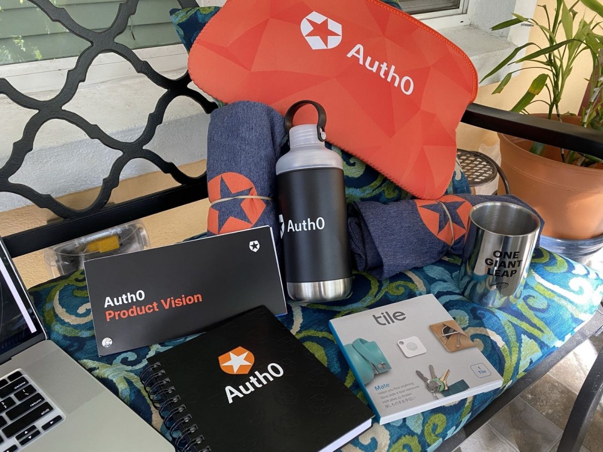 My “Welcome to Auth0” swag : Global Nerdy