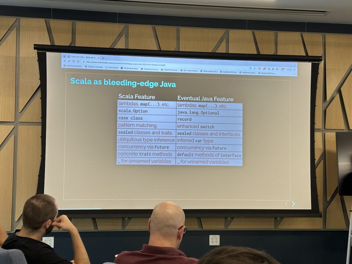 Scenes from last night’s Java User Group meetup featuring Scala : Global Nerdy