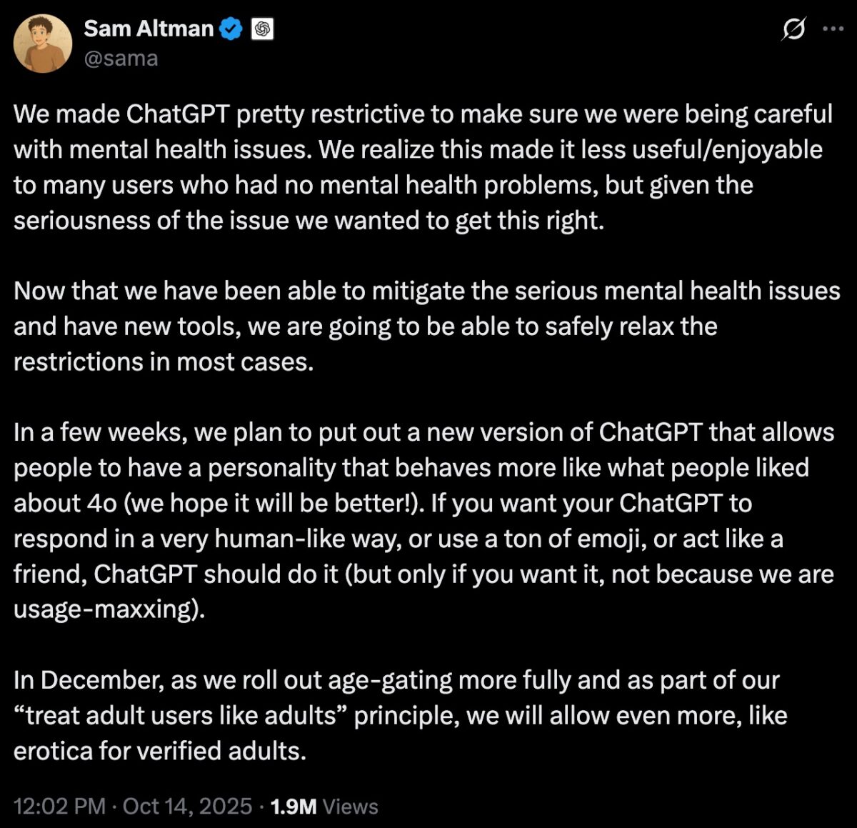 sam_altman_on_changes_to_chat_gpt : Global Nerdy